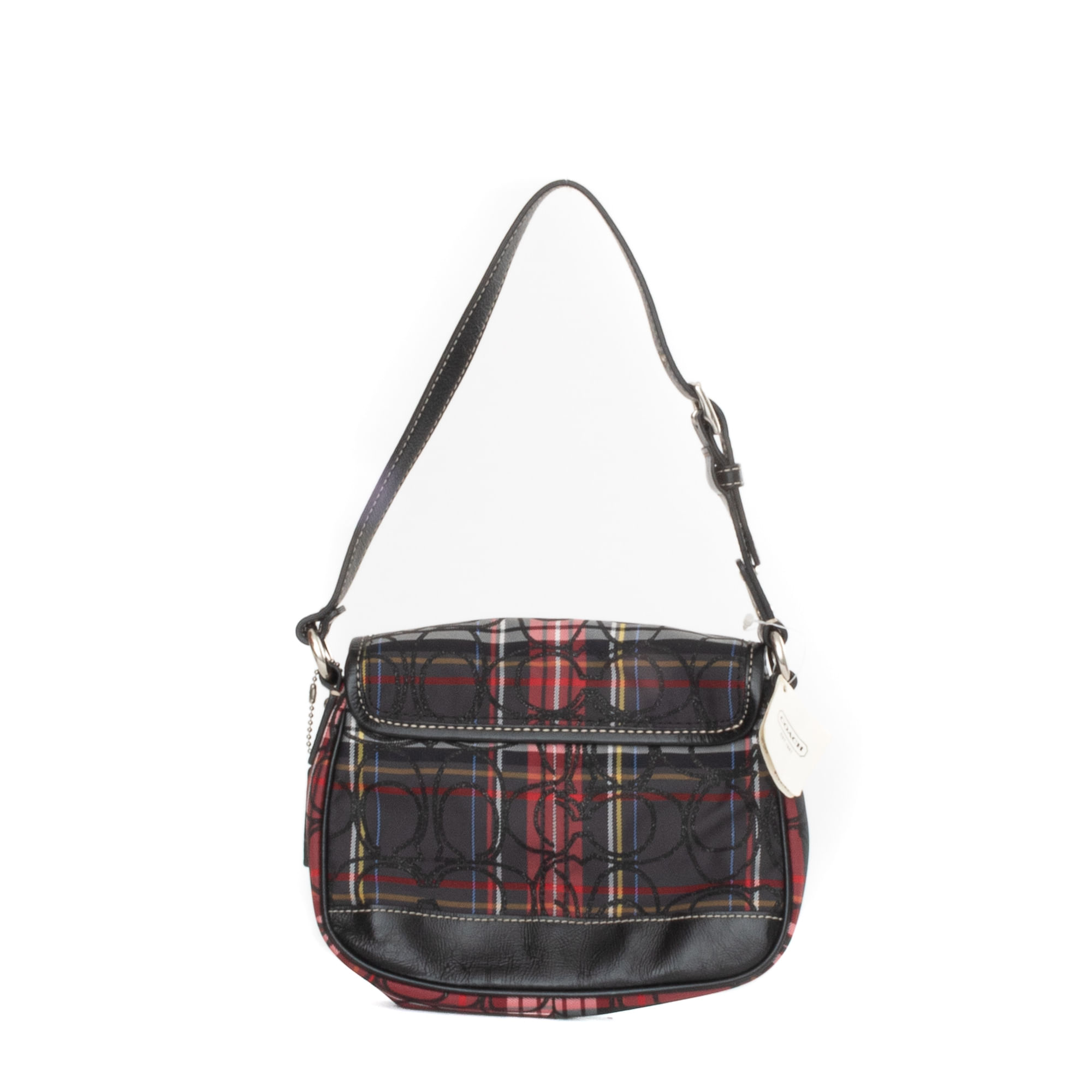 Mini Bolsa Coach Preta Estampada | Brechó de luxo - Prettynew