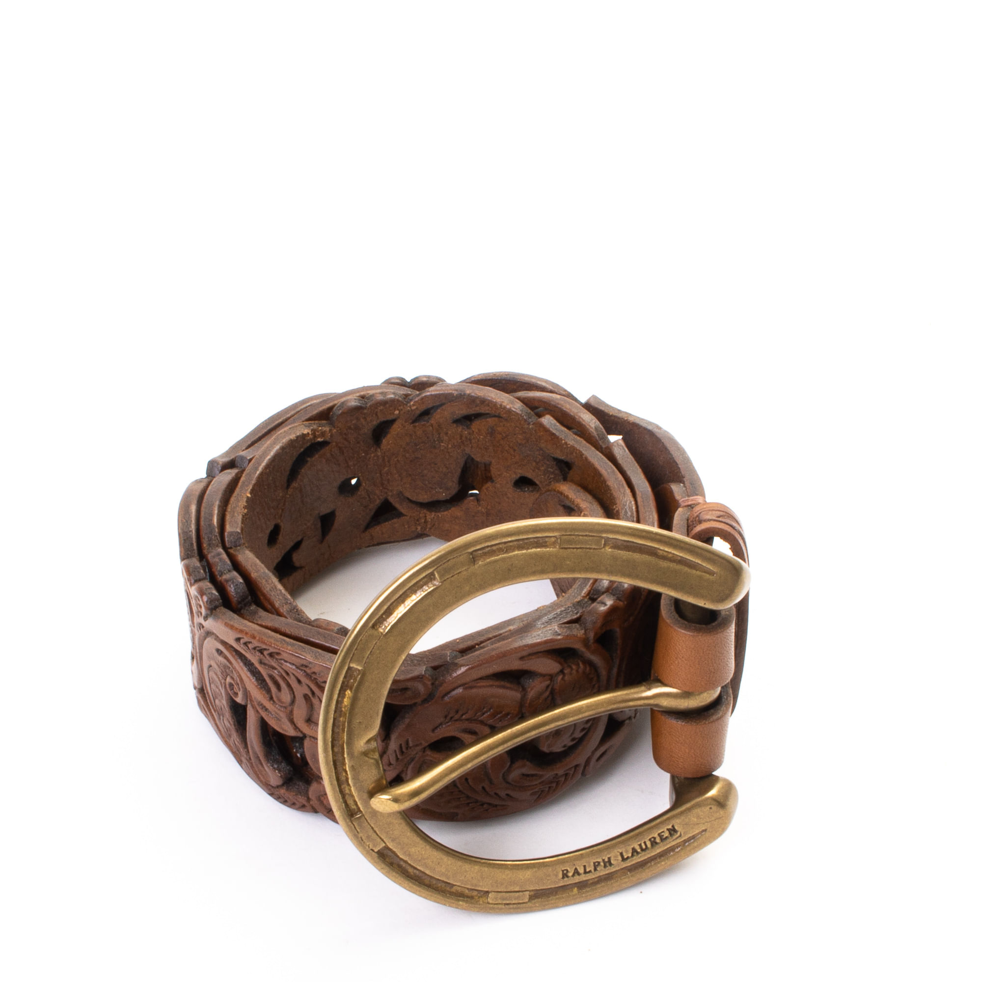 Cinto Ralph Lauren Couro Marrom | Brechó de luxo - Prettynew