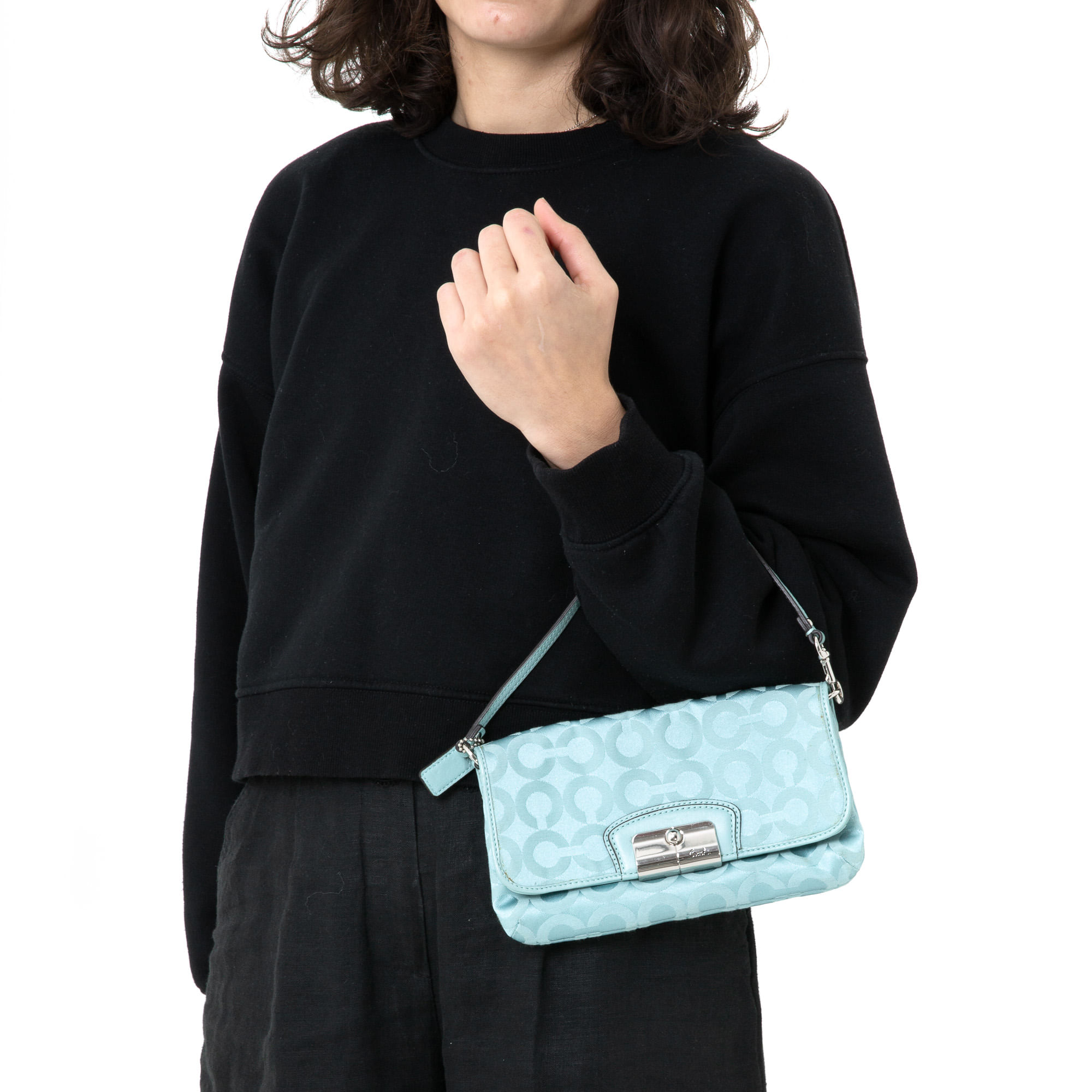 Bolsa Coach Pequena Azul | Brechó de luxo - Prettynew