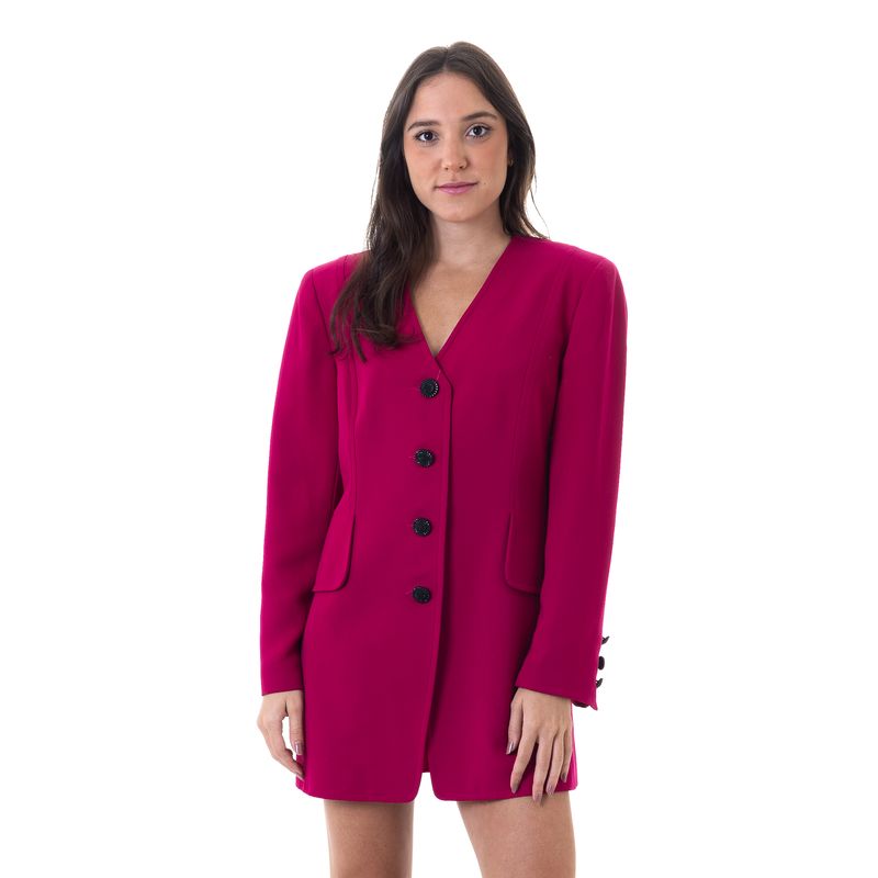 Blazer Comprido Rosa Pink Vintage | Brechó de luxo - Prettynew