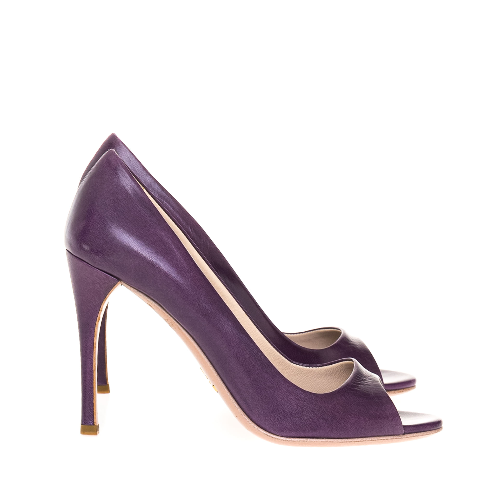 Sapato Prada Couro Roxo | Brechó de luxo - Prettynew