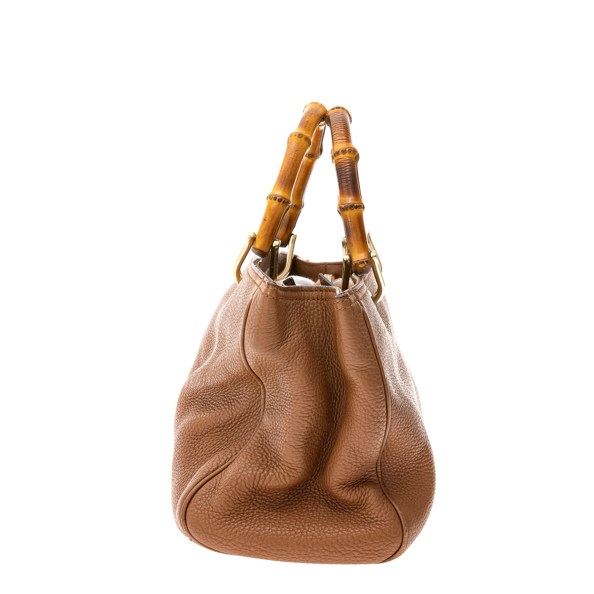 Bolsa Gucci Bamboo Tote Retangular Caramelo | Brechó de luxo - Prettynew