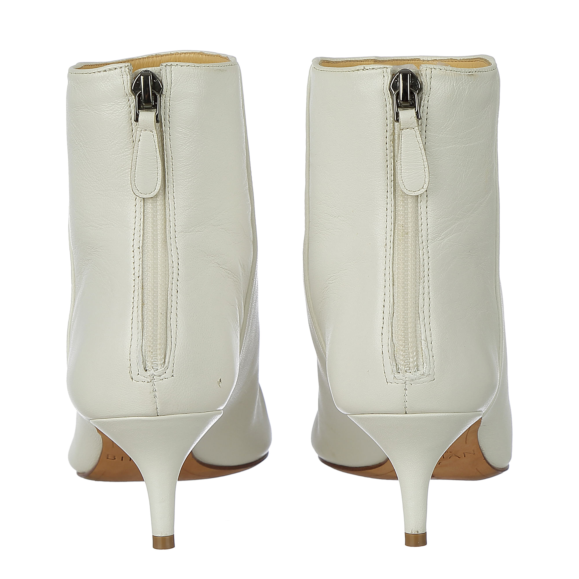 Ankle Boot Alexandre Birman Couro Branco | Brechó de luxo - Prettynew
