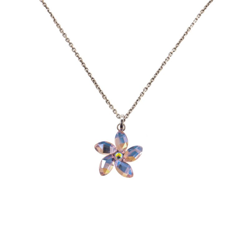 Colar Swarovski Pendente Flor Cristal | Brechó de luxo - Prettynew