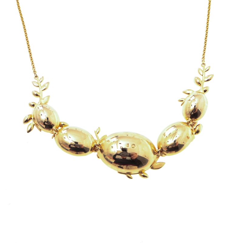 Colar Swarovski Cristais Ovais e Folhas | Brechó de luxo - Prettynew