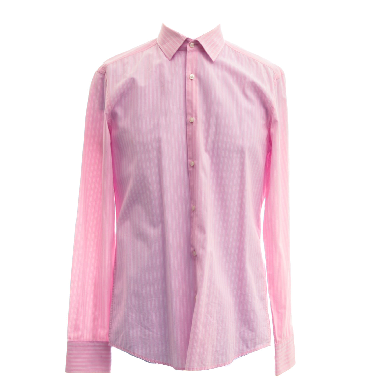 Camisa Hugo Boss Listras Rosa | Brechó de luxo - Prettynew