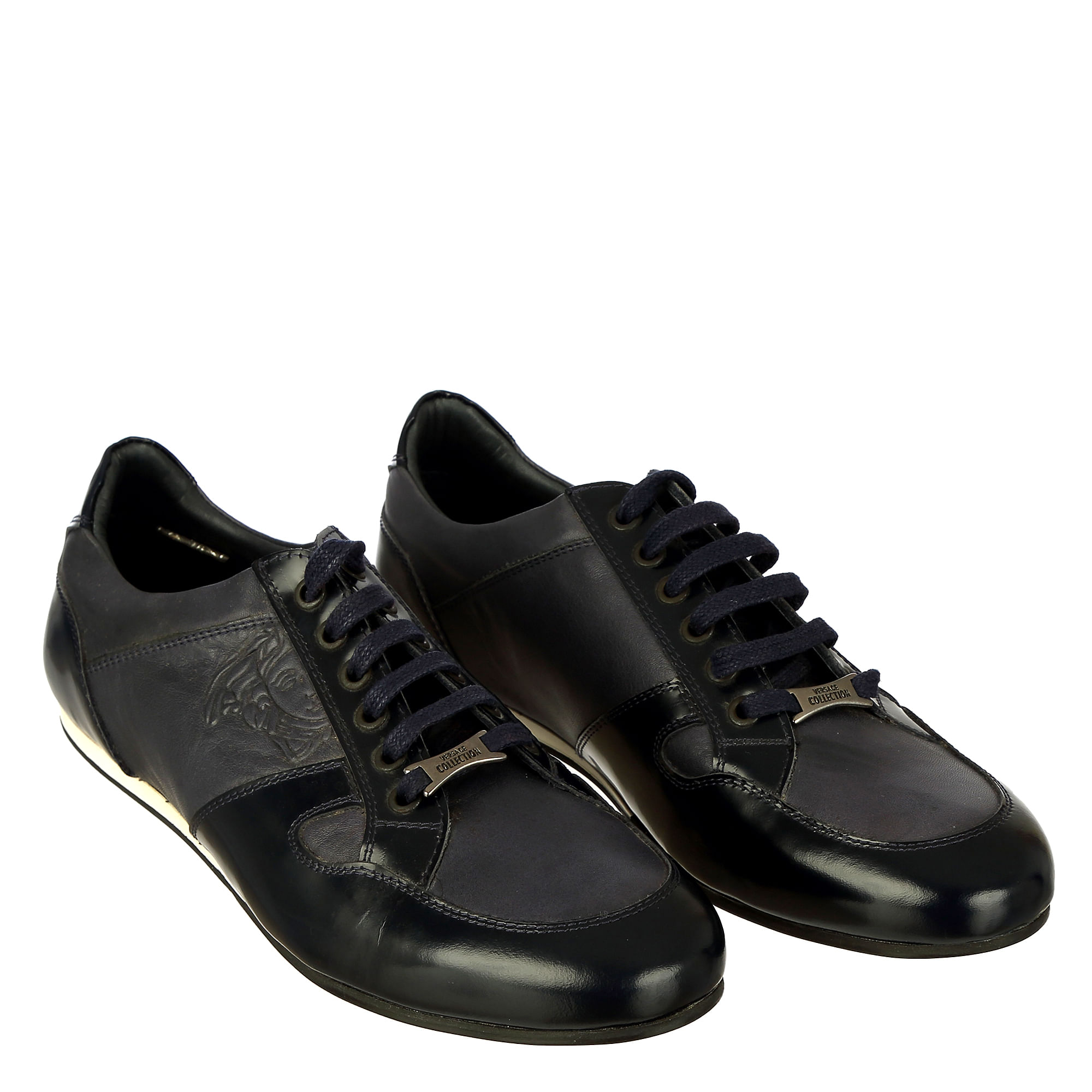 Tênis Versace Collection Azul Marinho | Brechó de luxo - Prettynew