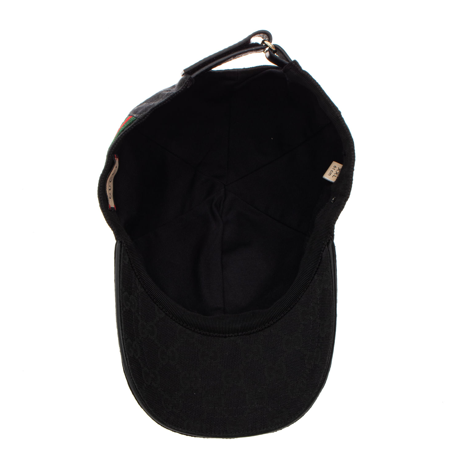 Boné Gucci GG Supreme Web Preto | Brechó de luxo - Prettynew