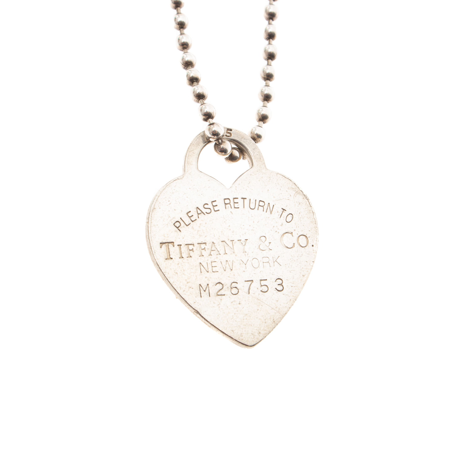 Colar Tiffany & Co Return To Coração Prata | Brechó de luxo - Prettynew