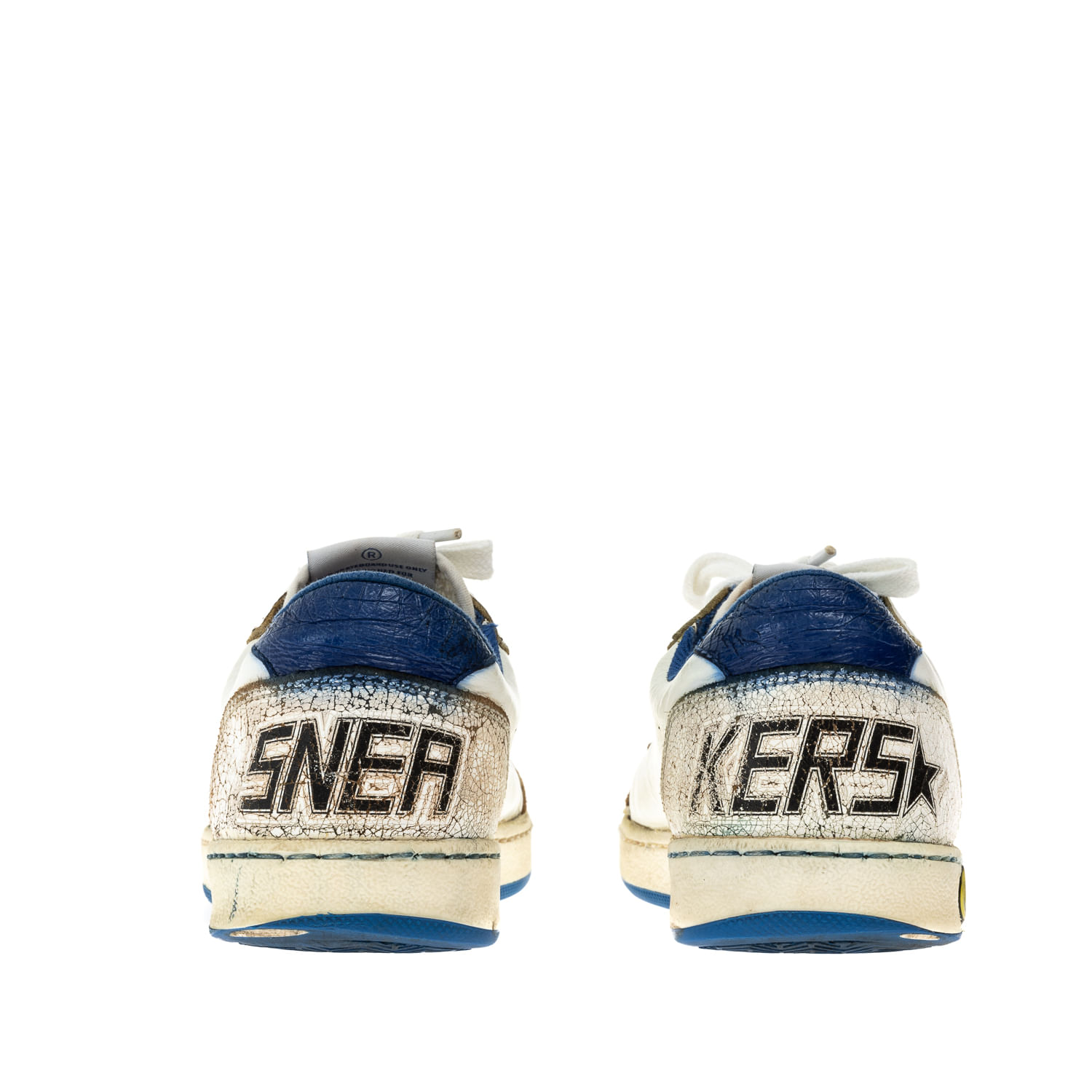 Tênis Golden Goose Ballstar Branco e Azul | Brechó de luxo - Prettynew