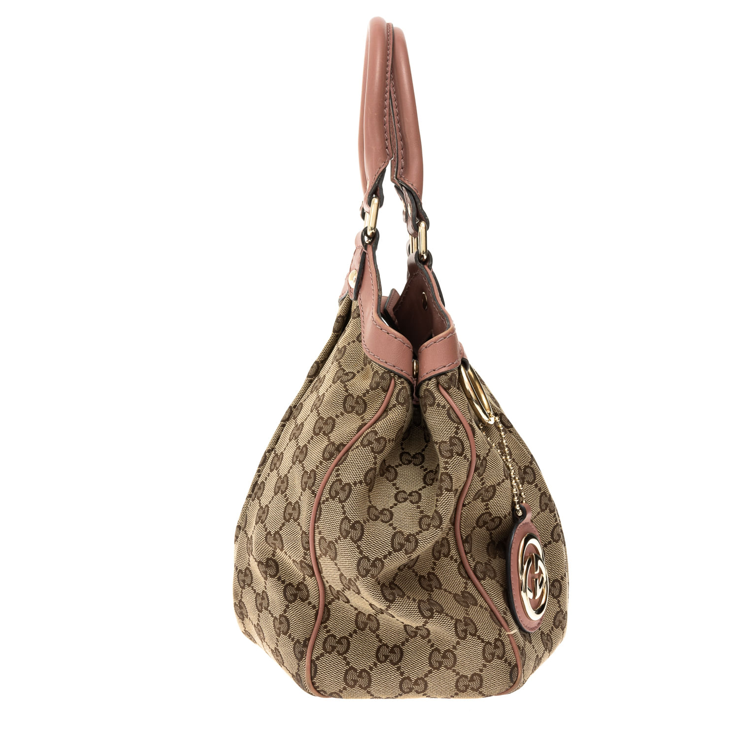 Bolsa Gucci Sukey GG Supreme e Rosa | Brechó de luxo - Prettynew