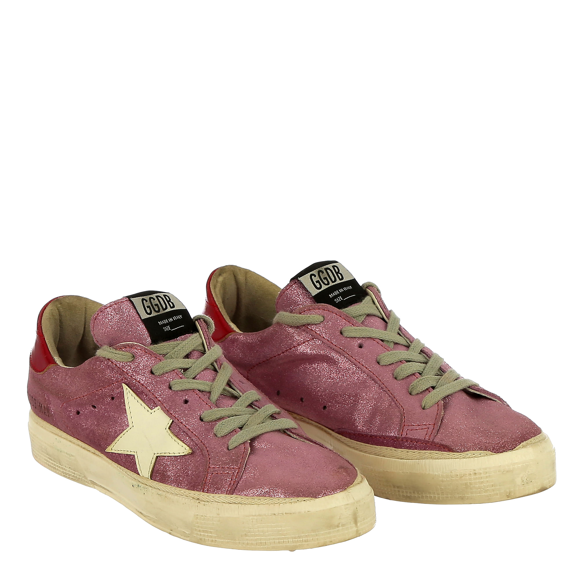 Tênis Golden Goose May Glitter Rosa | Brechó de luxo - Prettynew