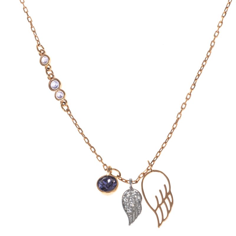 Colar Swarovski Rosé Asas | Brechó de luxo - Prettynew