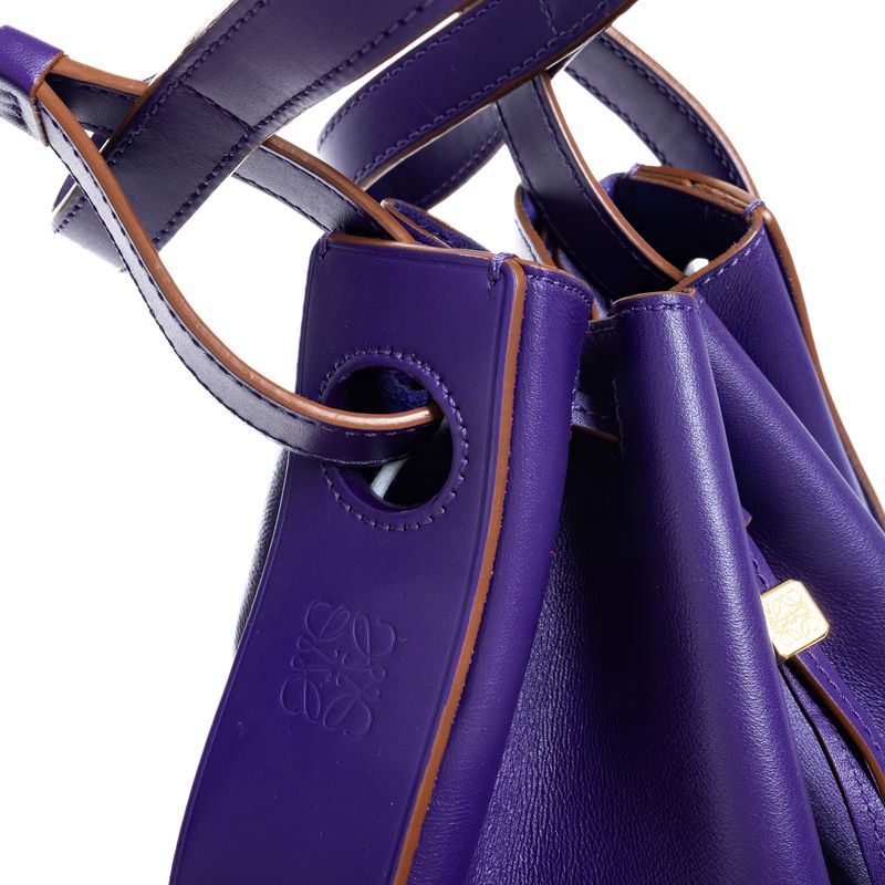 Bolsa Loewe Balloon Bucket Couro Roxa | Brechó de luxo - Prettynew