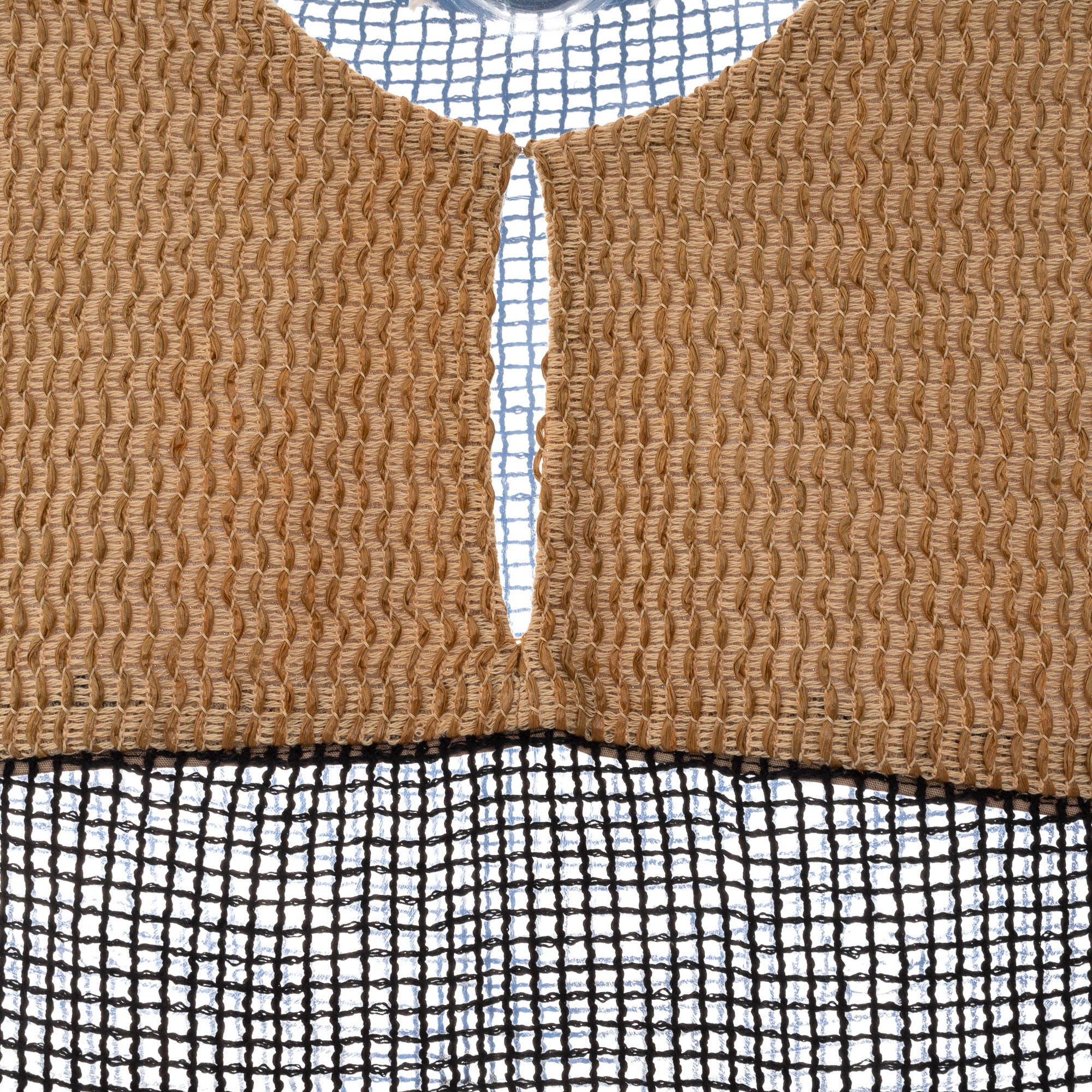 Vestido Paula Raia Tela Preta e Ráfia | Brechó de luxo - Prettynew