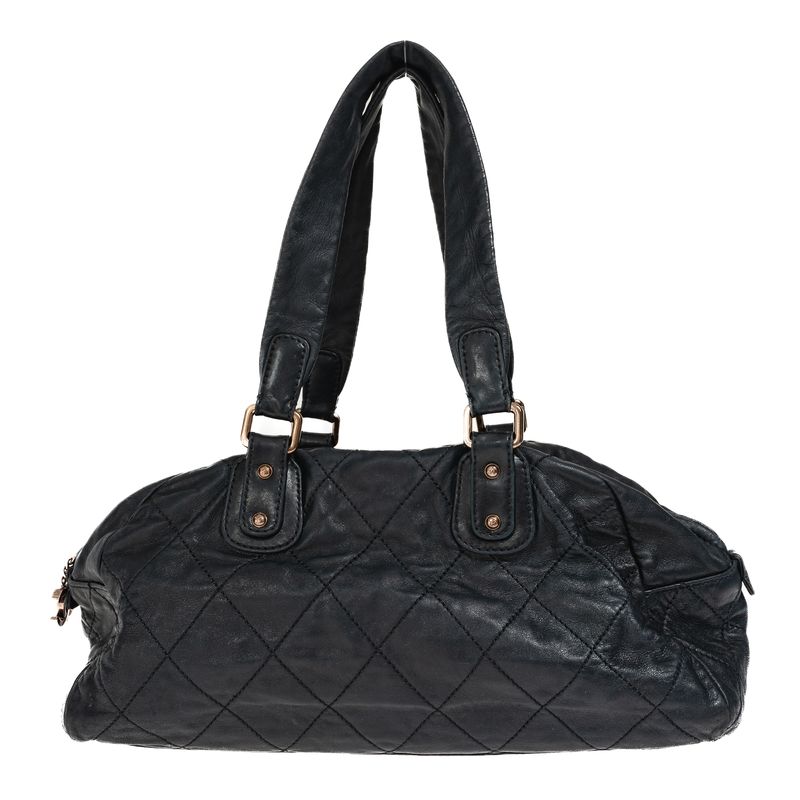 Bolsa Chanel Cloudy Bundle Bowler Lambskin Preta | Brechó de luxo ...