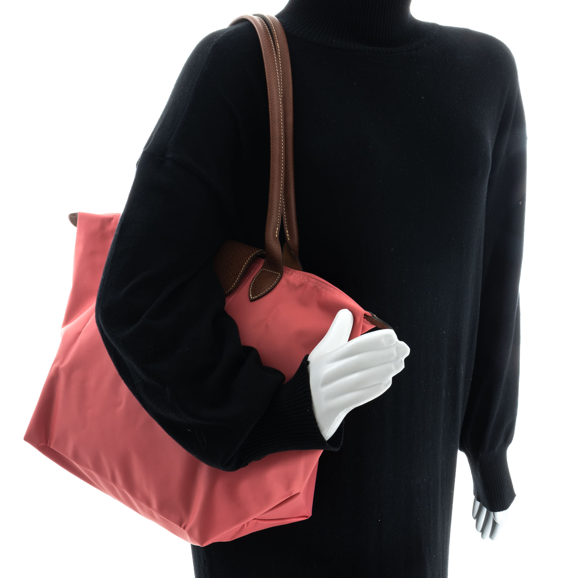 Bolsa Longchamp Le Pliage Rosa | Brechó de luxo - Prettynew