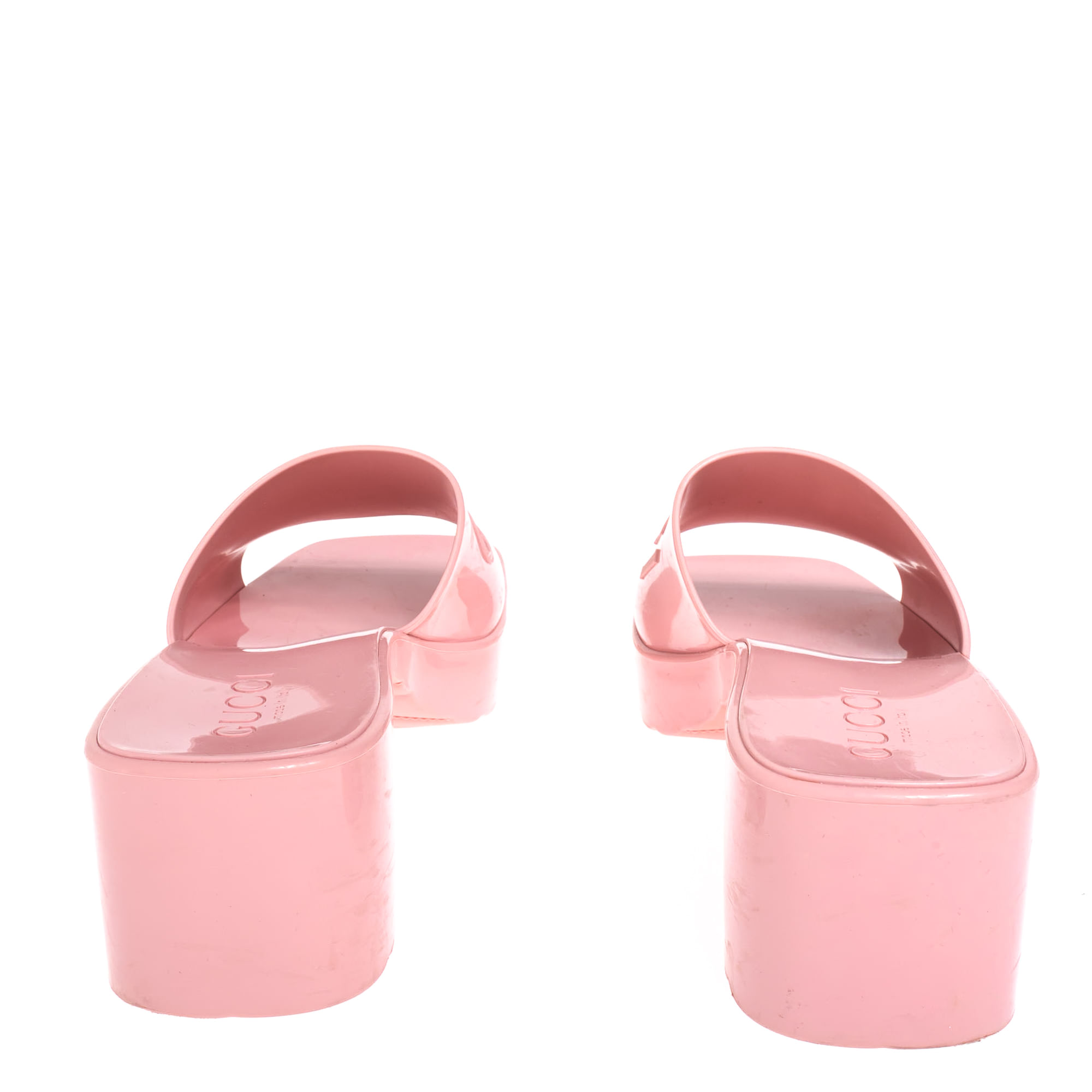 Sandália Gucci Borracha Rosa | Brechó de luxo - Prettynew