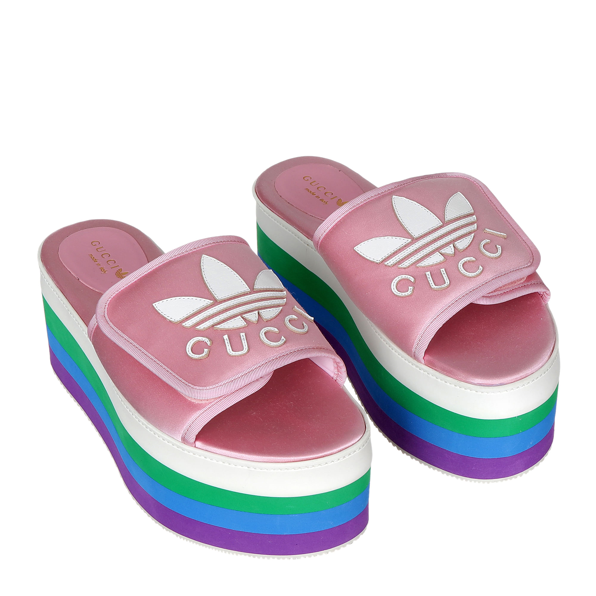 Sandália Gucci e Adidas Plataforma Rosa | Brechó de luxo - Prettynew