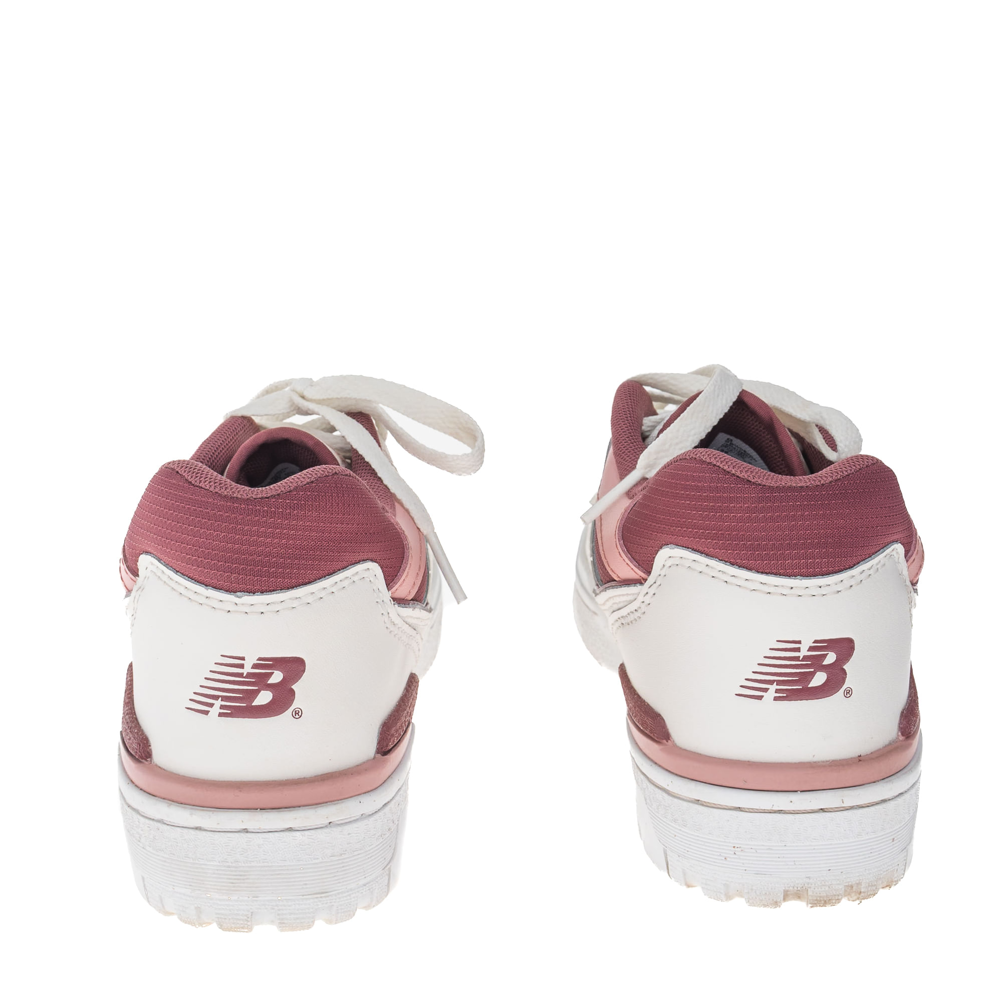 Tênis New Balance 550 Couro Branco e Rosa | Brechó de luxo - Prettynew