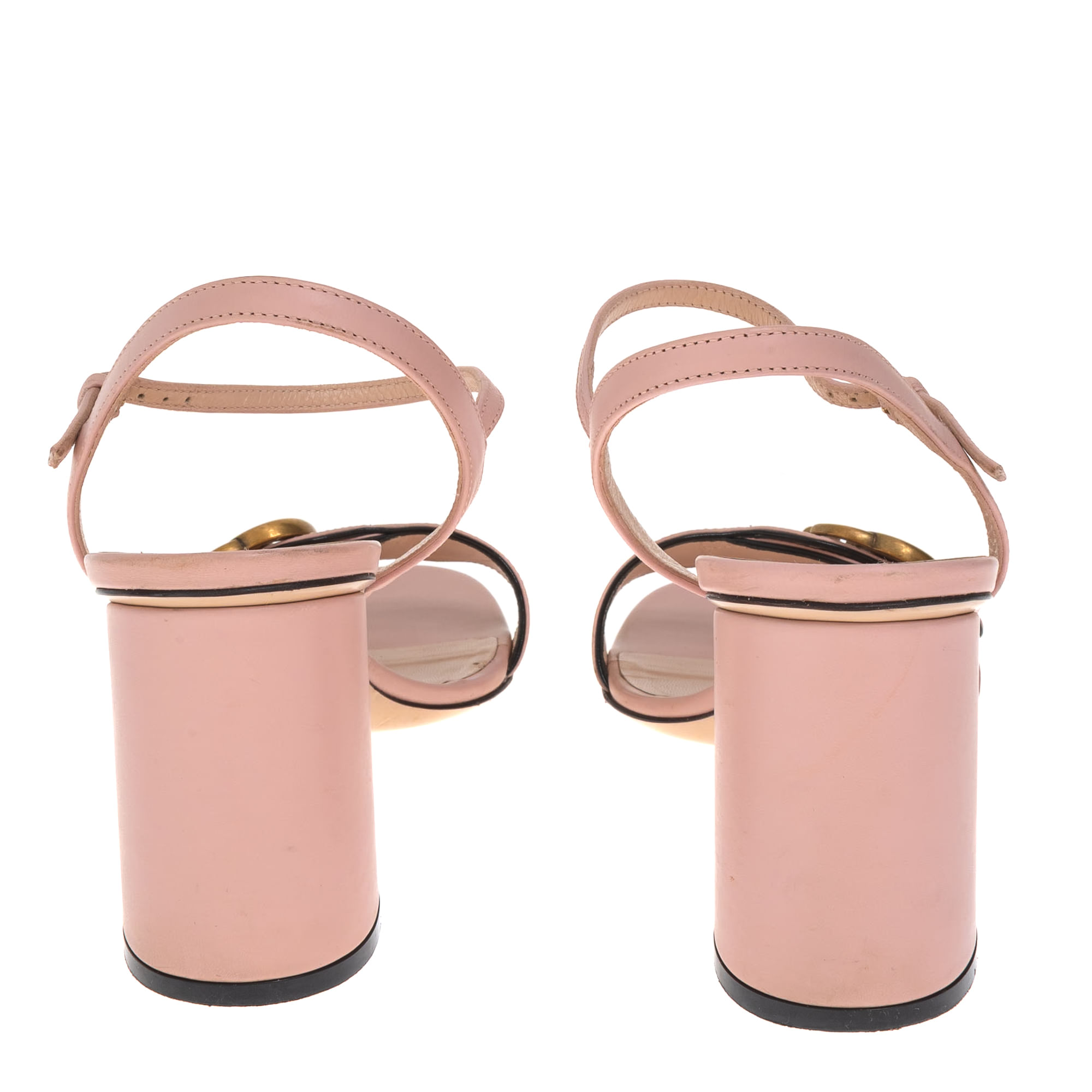 Sandália Gucci GG Marmont Rosa | Brechó de luxo - Prettynew