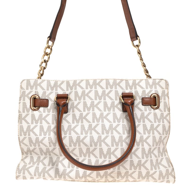 Bolsa Michael Kors Monograma Branca | Brechó de luxo - Prettynew