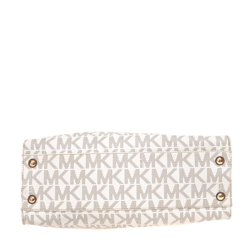 Bolsa Michael Kors Monograma Branca | Brechó de luxo - Prettynew