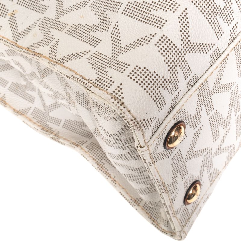 Bolsa Michael Kors Monograma Branca | Brechó de luxo - Prettynew