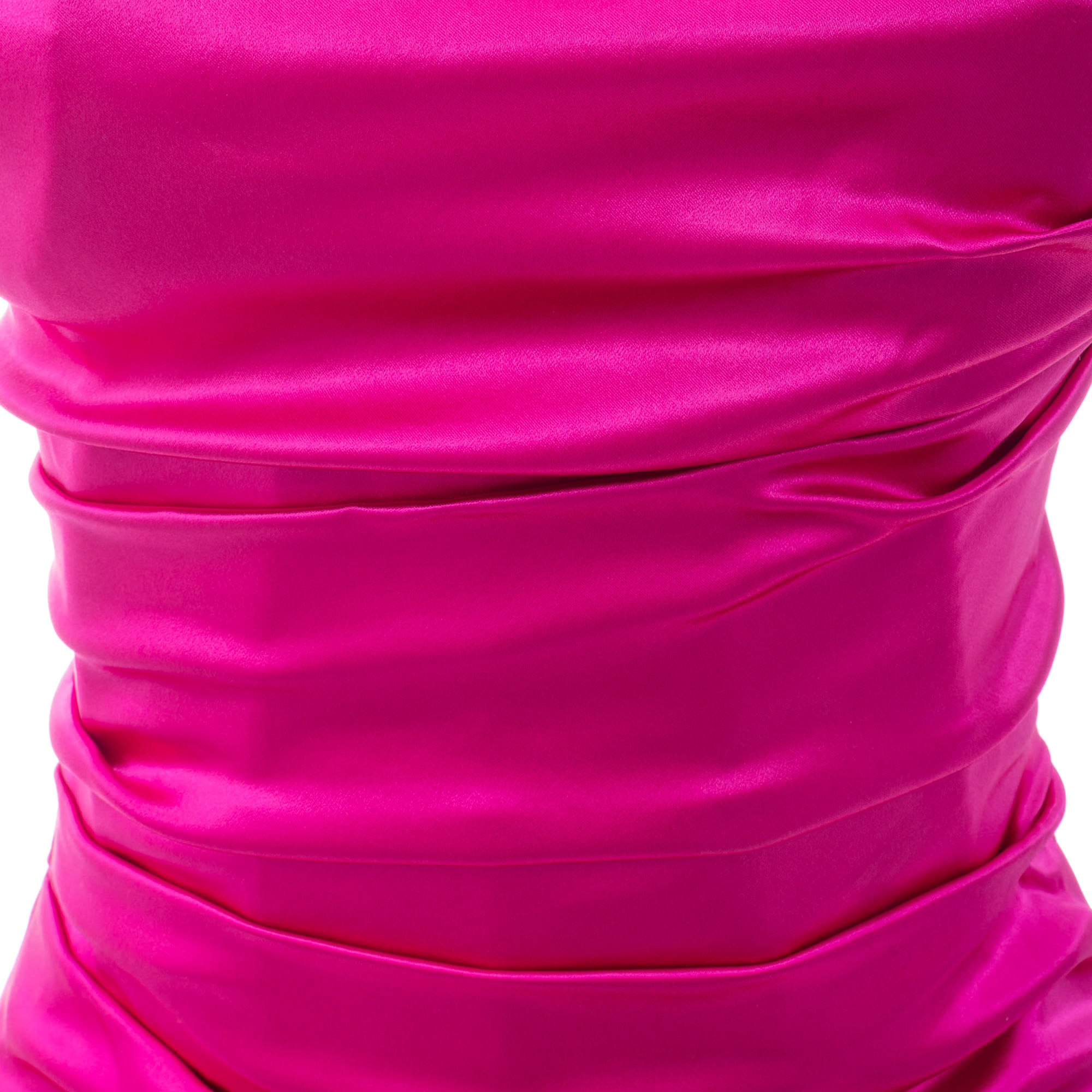 Vestido Dolce & Gabbana Longo Drapeado Rosa | Brechó de luxo - Prettynew