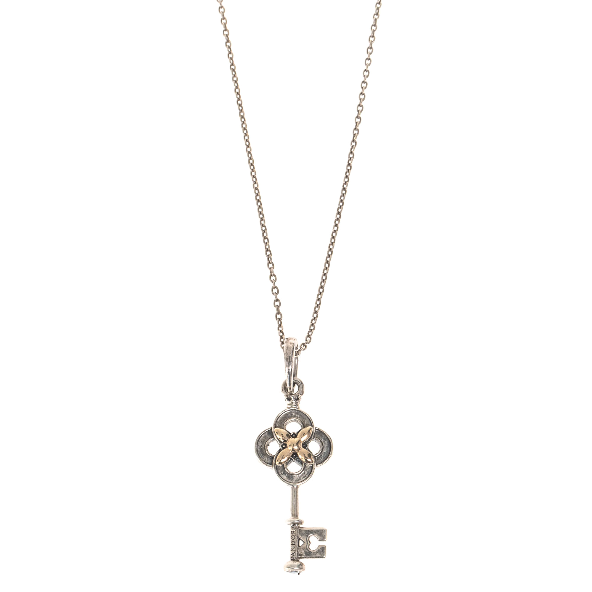 Colar Pandora Chave Prata | Brechó de luxo - Prettynew