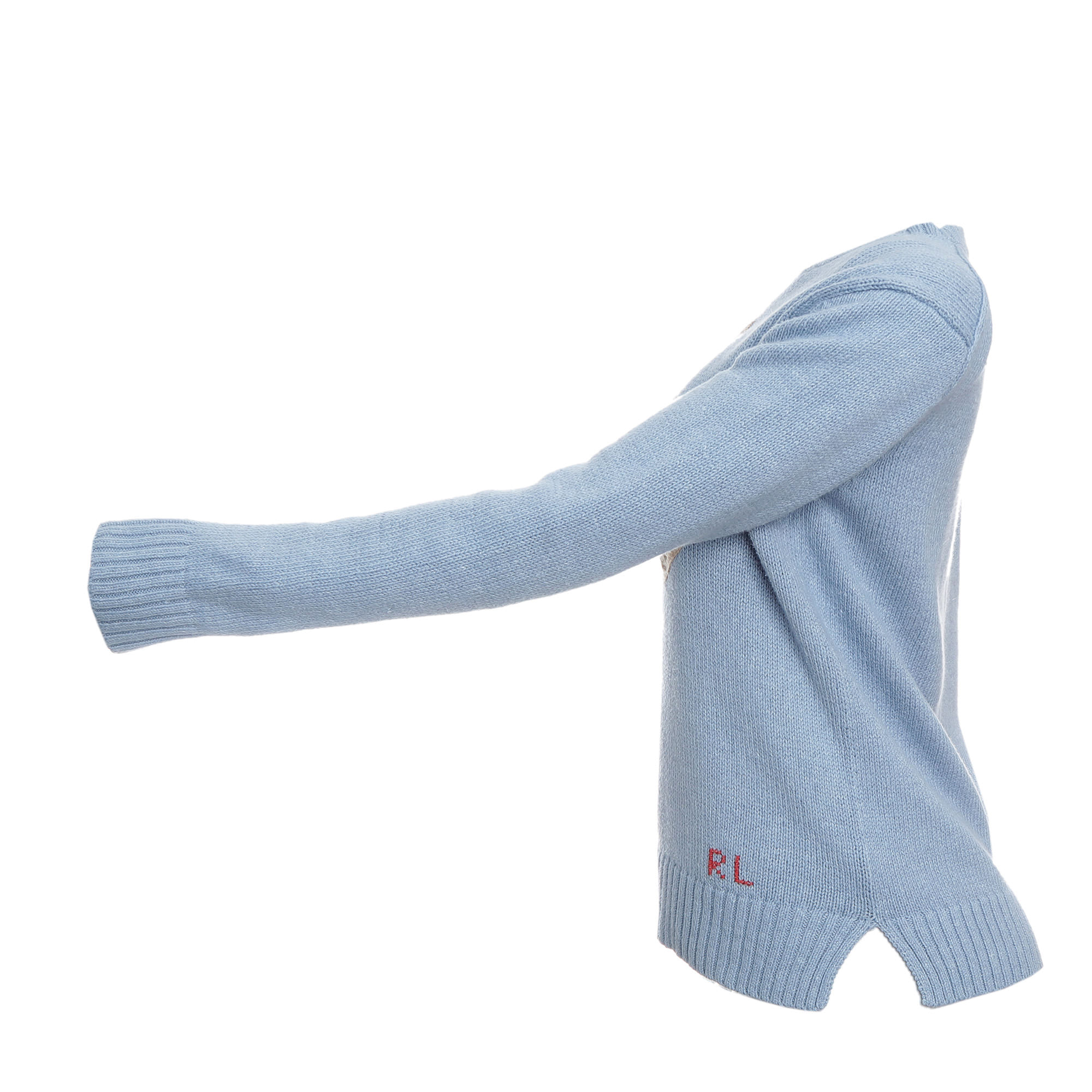 Suéter Polo Ralph Lauren Teddy Azul Claro | Brechó de luxo - Prettynew